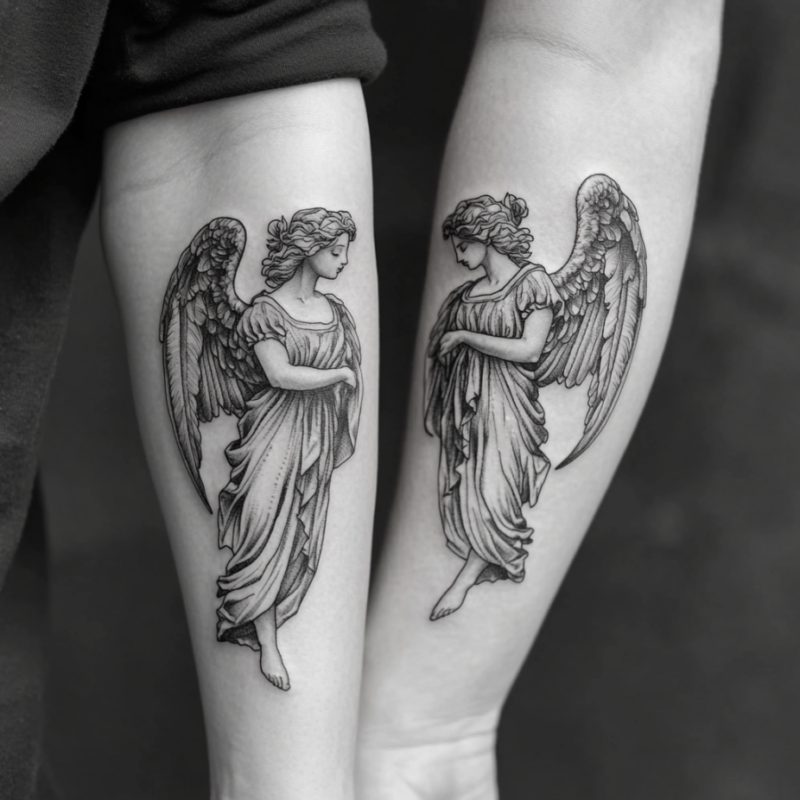 11 Angel Tattoo Ideas for Twin Flames - Twin Flames Universe