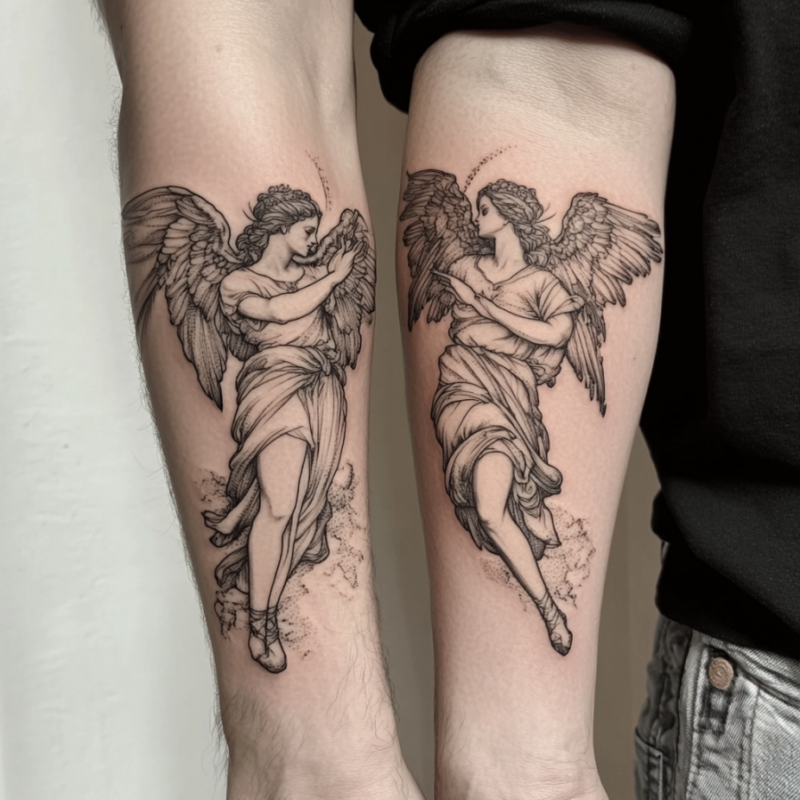 11 Angel Tattoo Ideas for Twin Flames - Twin Flames Universe