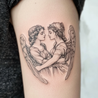 11 Angel Tattoo Ideas for Twin Flames - Twin Flames Universe