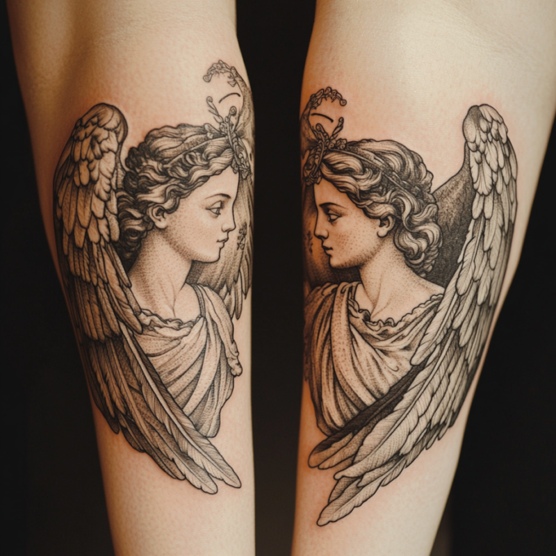 11 Angel Tattoo Ideas for Twin Flames - Twin Flames Universe